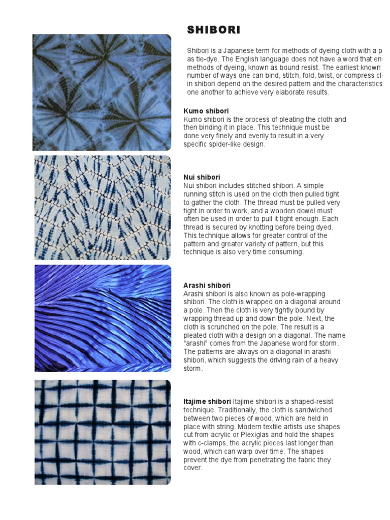 Shibori Examples 1yzh7la | PDF | Clothing Industry | Textiles