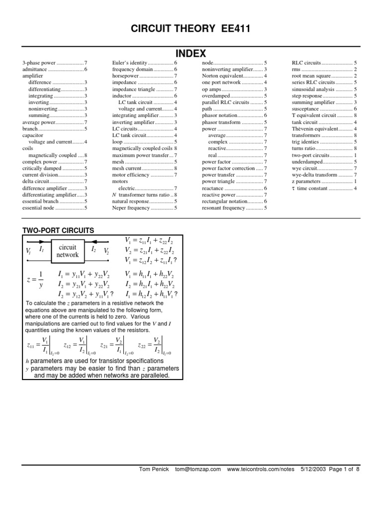 Circuit Theory | PDF