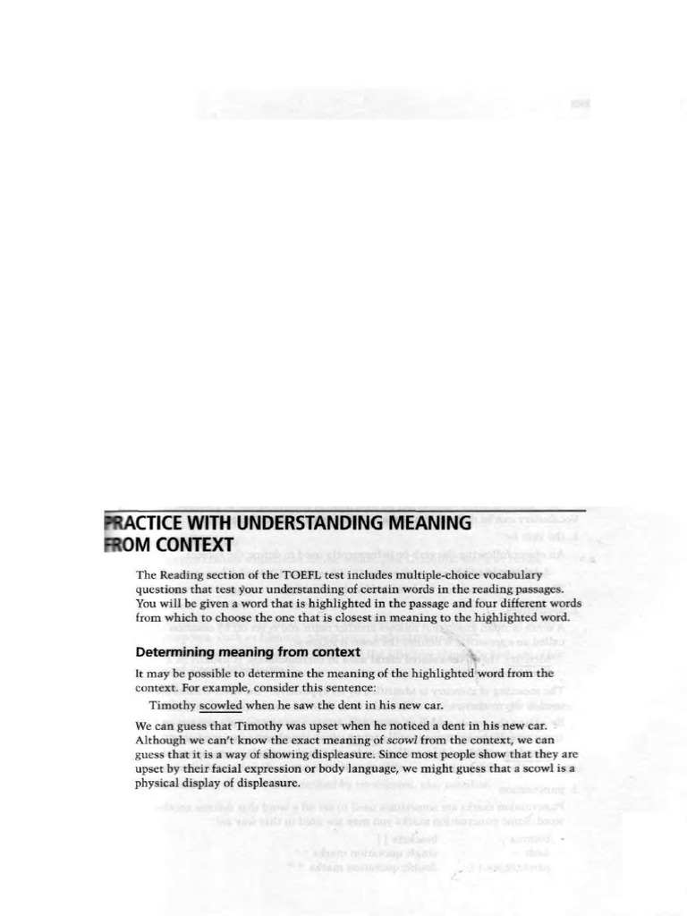 CPC-ToEFL Understanding Vocabulary | PDF