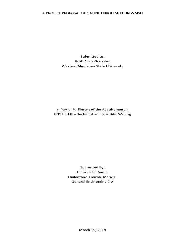 WMSU Online Enrollment Proposal | PDF | University And College Admission | Automated Teller Machine