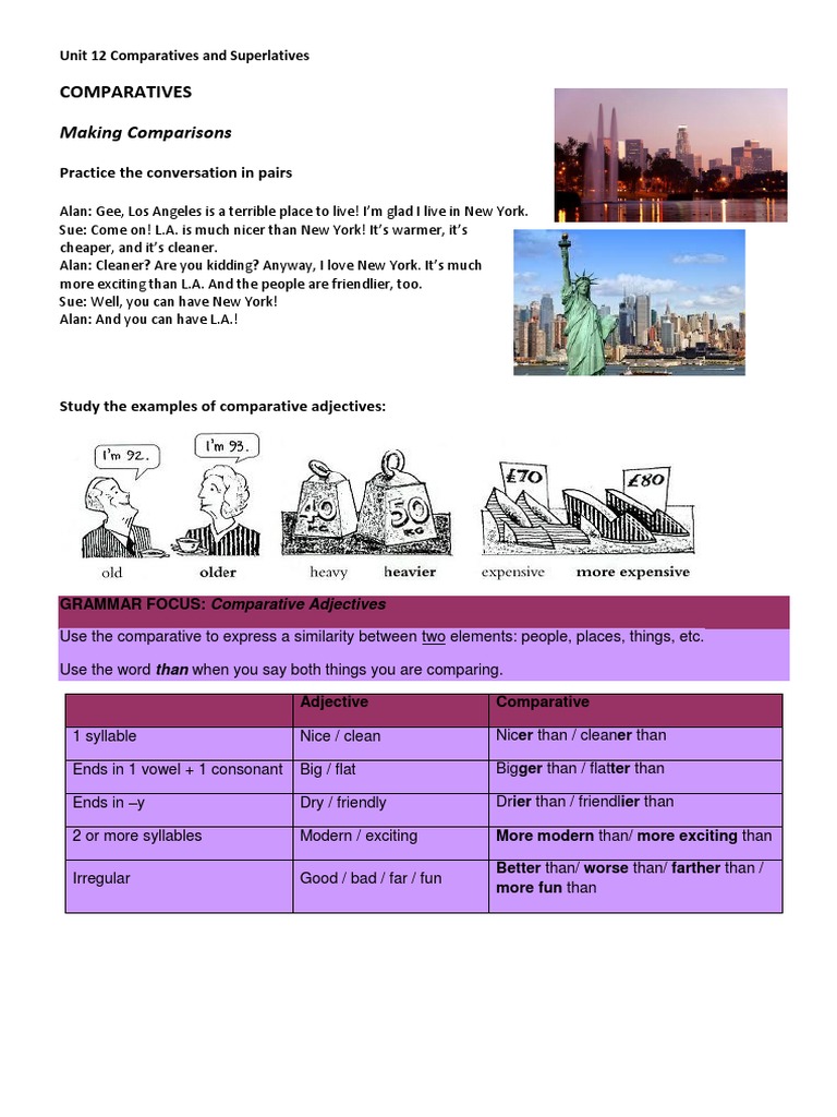 English Grammar: Comparatives & Superlatives | PDF | Linguistics | Grammar