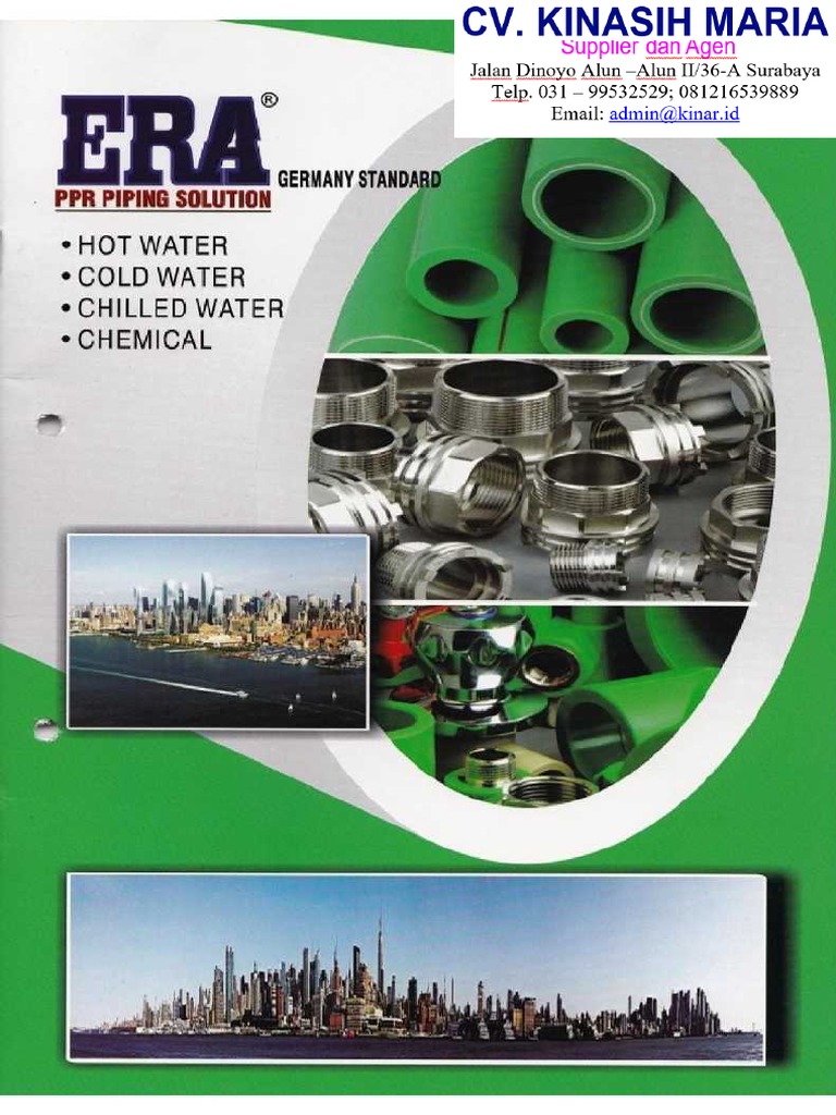 Katalog Pipa PPR Era Cv. Kinasih Maria | PDF | Pipe (Fluid Conveyance ...