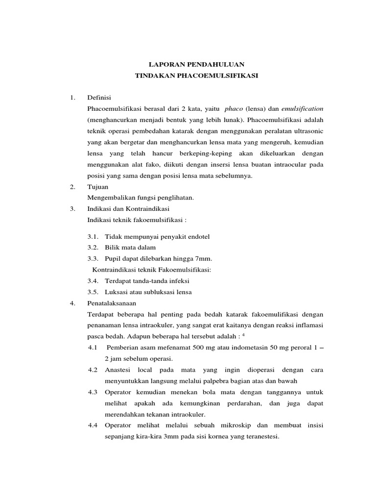LP Ibs Phacoemulsifikasi | PDF | Kesehatan Holistik