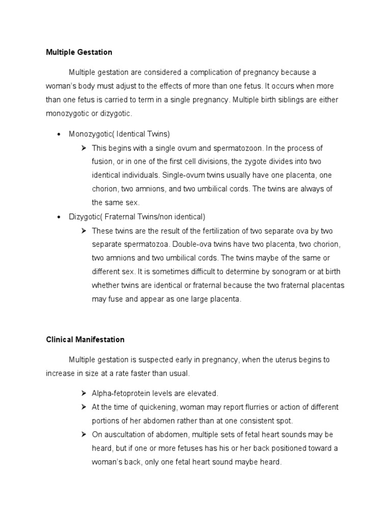 Multiple Gestations | PDF | Twin | Multiple Births