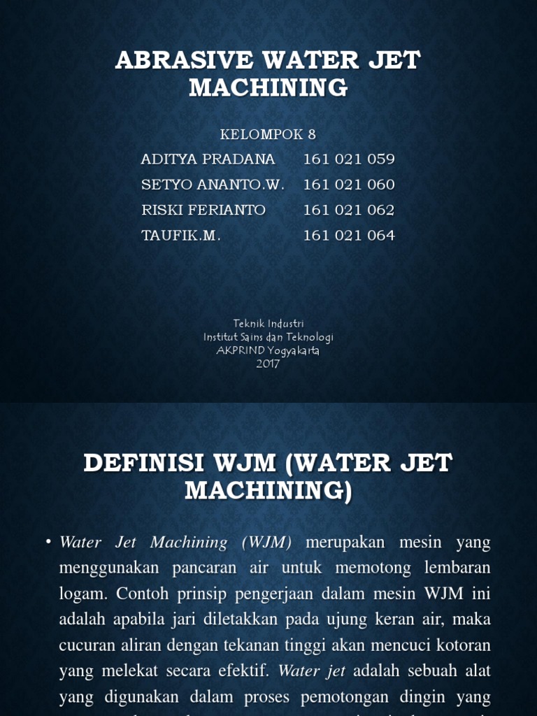 Abrasive Water Jet | PDF