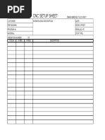 CNC Setup Sheet PDF | PDF