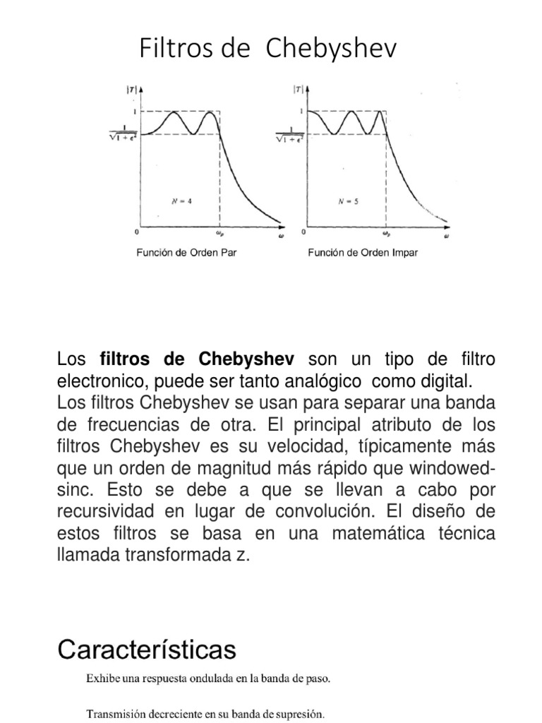 Filtros de Chebyshev | PDF | Frecuencia | Ingenieria Eléctrica