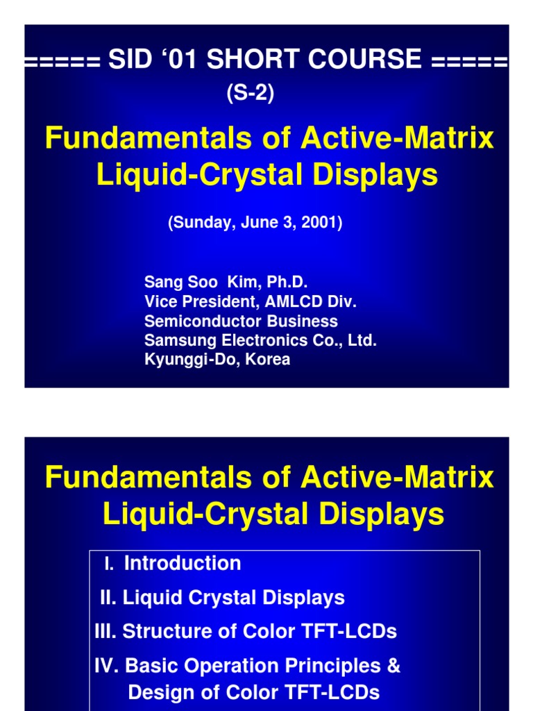 TFT-LCD Fundamentals and Design | PDF | Liquid Crystal Display | Thin ...