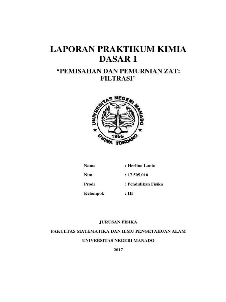 PRAKTIKUM KIMDAS 3 Penyaringan Filtrasi | PDF