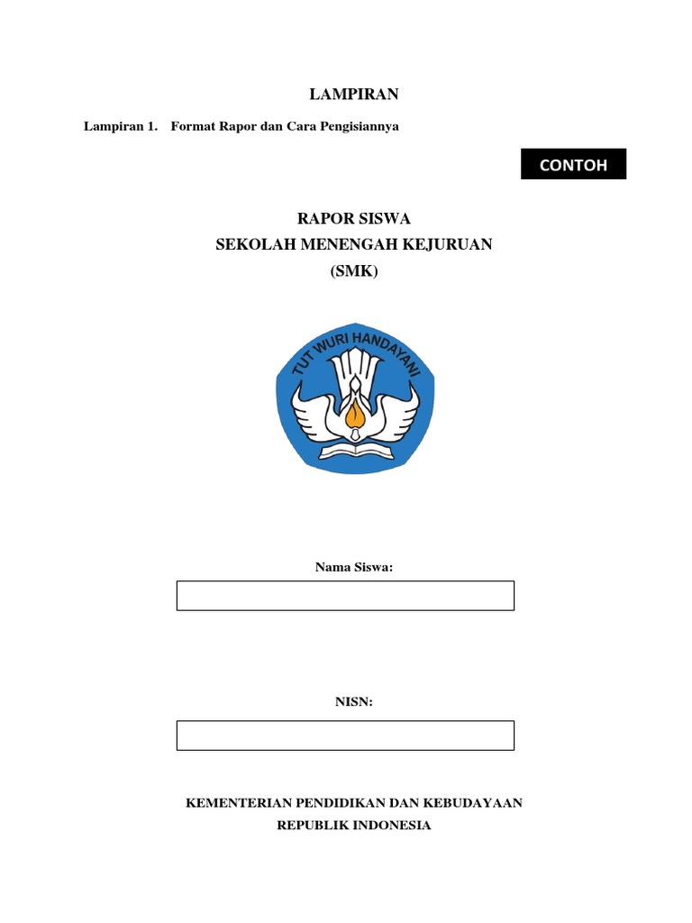 Contoh Rapor SMK | PDF