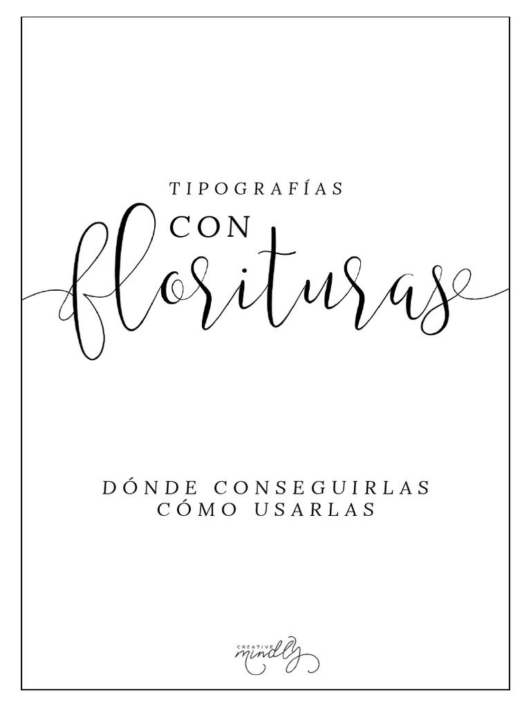 Guia Gratis Tipos Florituras | Tipografía | Caso de carta