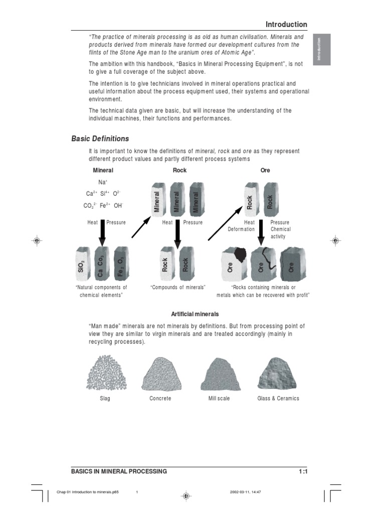 Chap 01 Introduction To Minerals PDF | PDF | Minerals | Metals