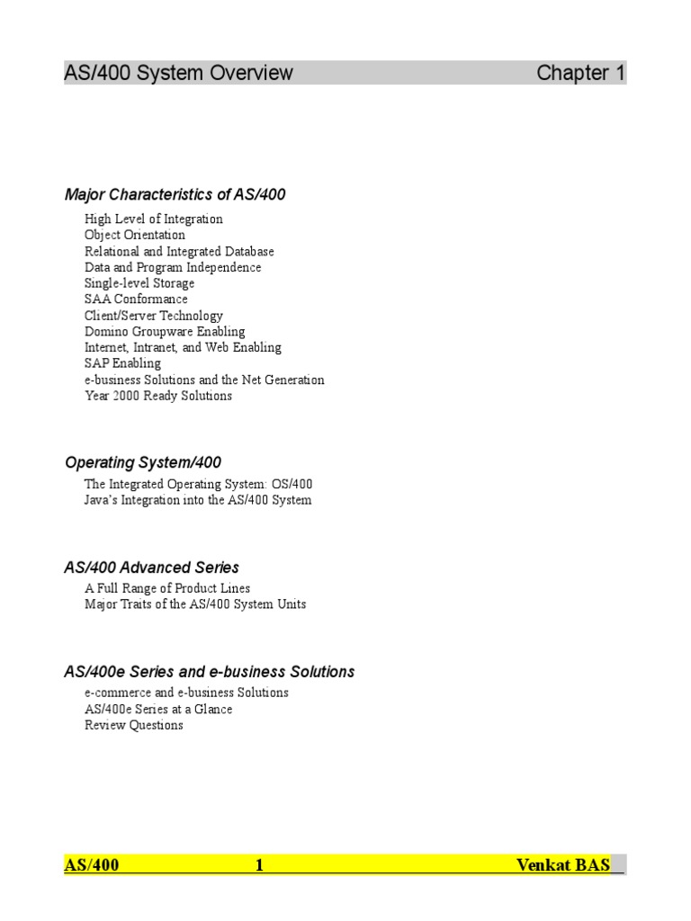 AS-400 All in One | PDF | Ibm Notes | Ibm System I