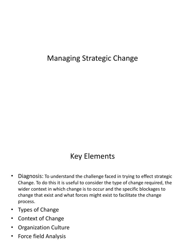 Managing Strategic Change | PDF | Leadership | Strategic Management