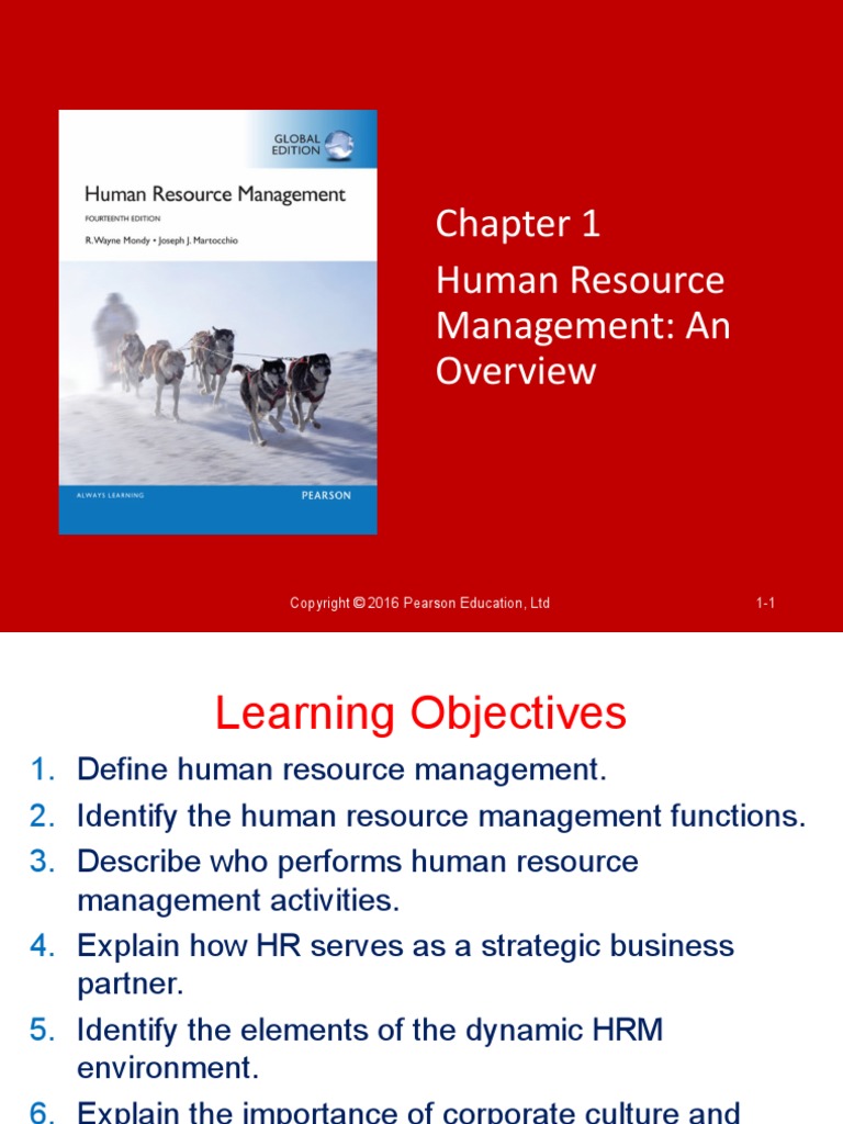 01 Human Resource Management An Overview | PDF | Human Resource ...