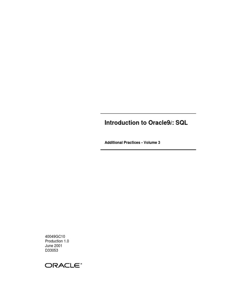 Oracle Sql 9i Download Free Pdf Oracle Database Database Index