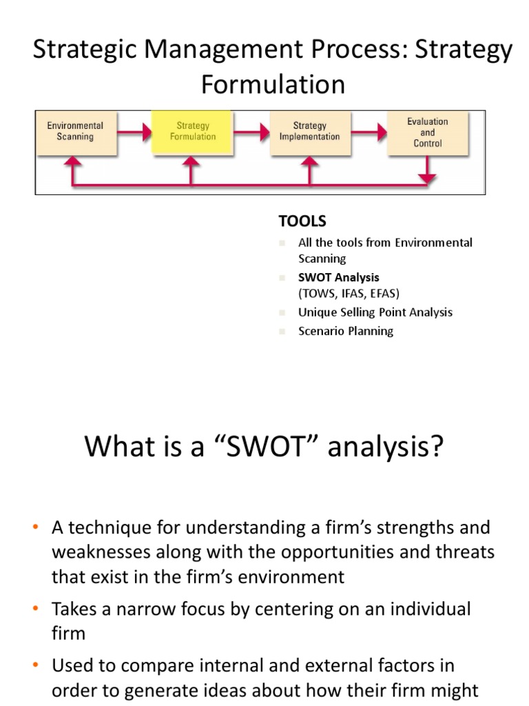 Strategic Management Tools Overview | PDF | Swot Analysis | 4 G