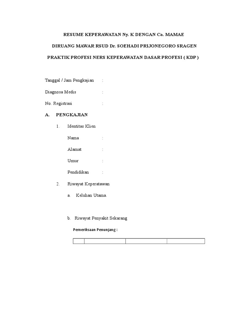 Resume Askep KDP | PDF