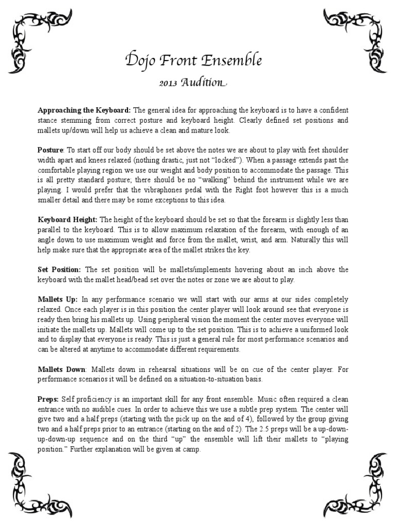 Dojo Front Ensemble | PDF | Finger | Hand