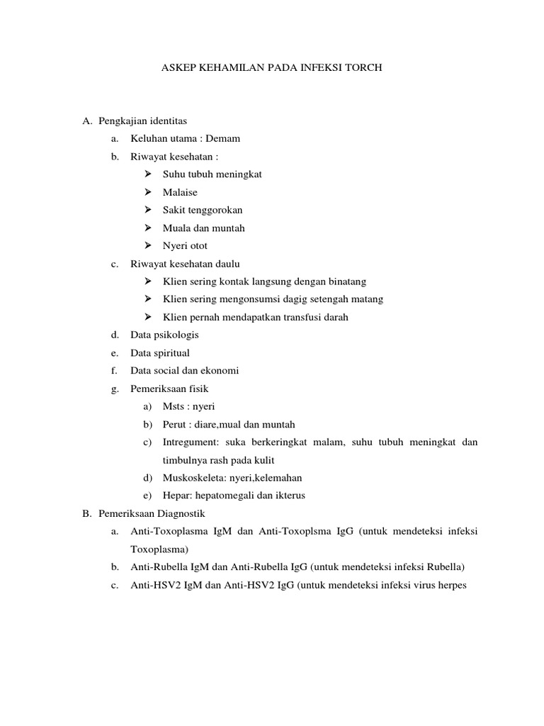 Askep Kehamilan Pada Infeksi Torch | PDF