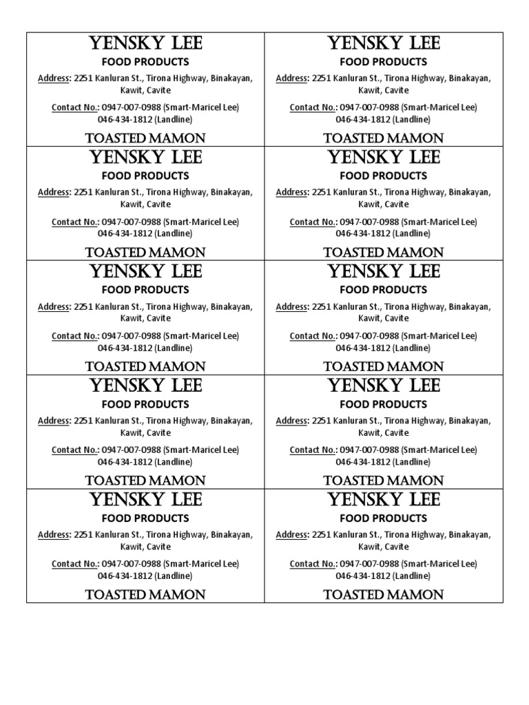 Yensky Lee Yensky Lee: Toasted Mamon Toasted Mamon | PDF | Toast ...