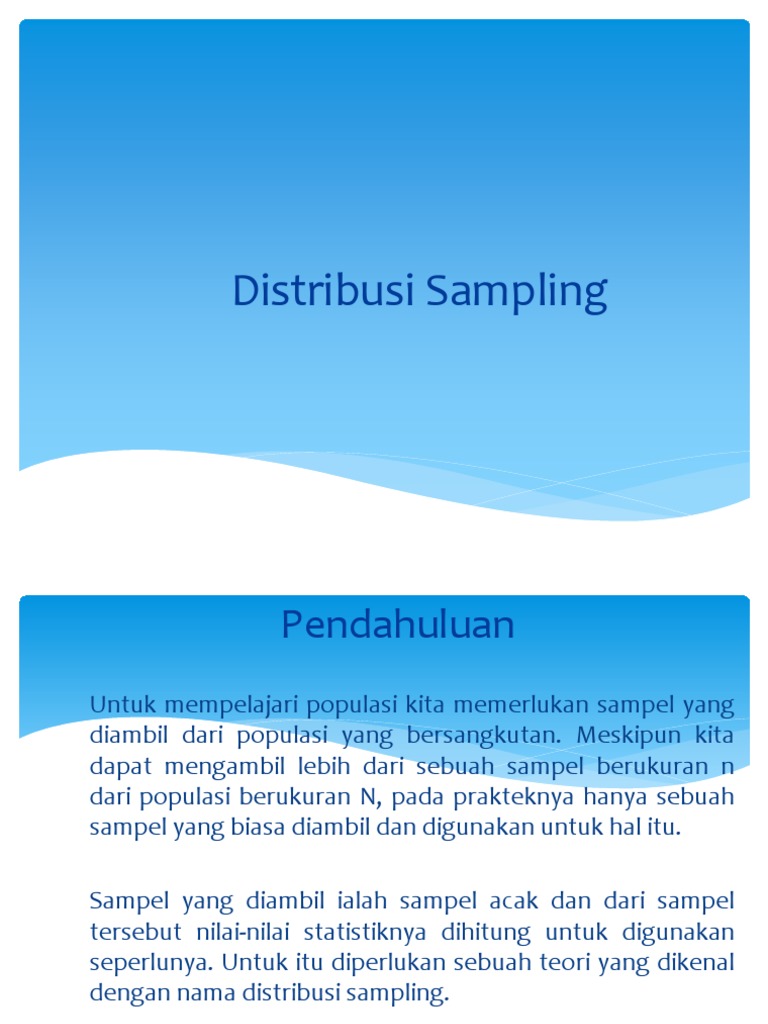 Panduan Distribusi Sampling Statistika | PDF | Kajian Bahasa Asing ...
