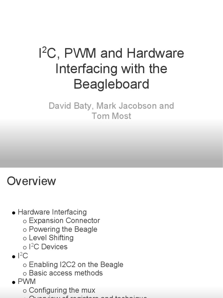 I2C PWM Hardware | PDF | Digital Technology | Areas Of Computer Science