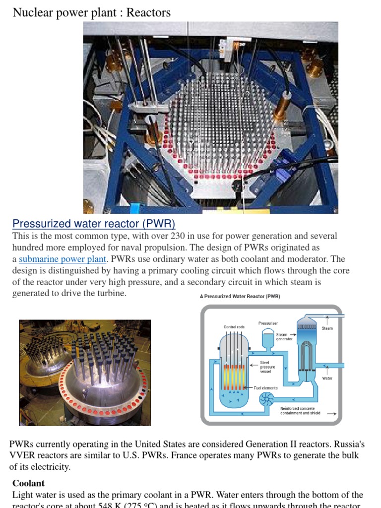 PWR: Key Features and Challenges | PDF | Pressurized Water Reactor ...