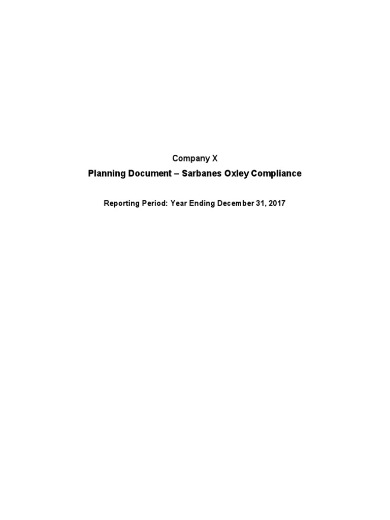 Planning Memo | PDF | Internal Control | Sarbanes–Oxley Act