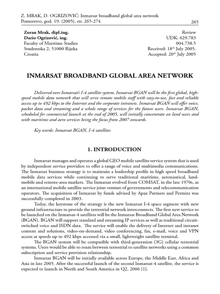 Inmarsat Broadband Global Area Network | PDF | General Packet Radio ...