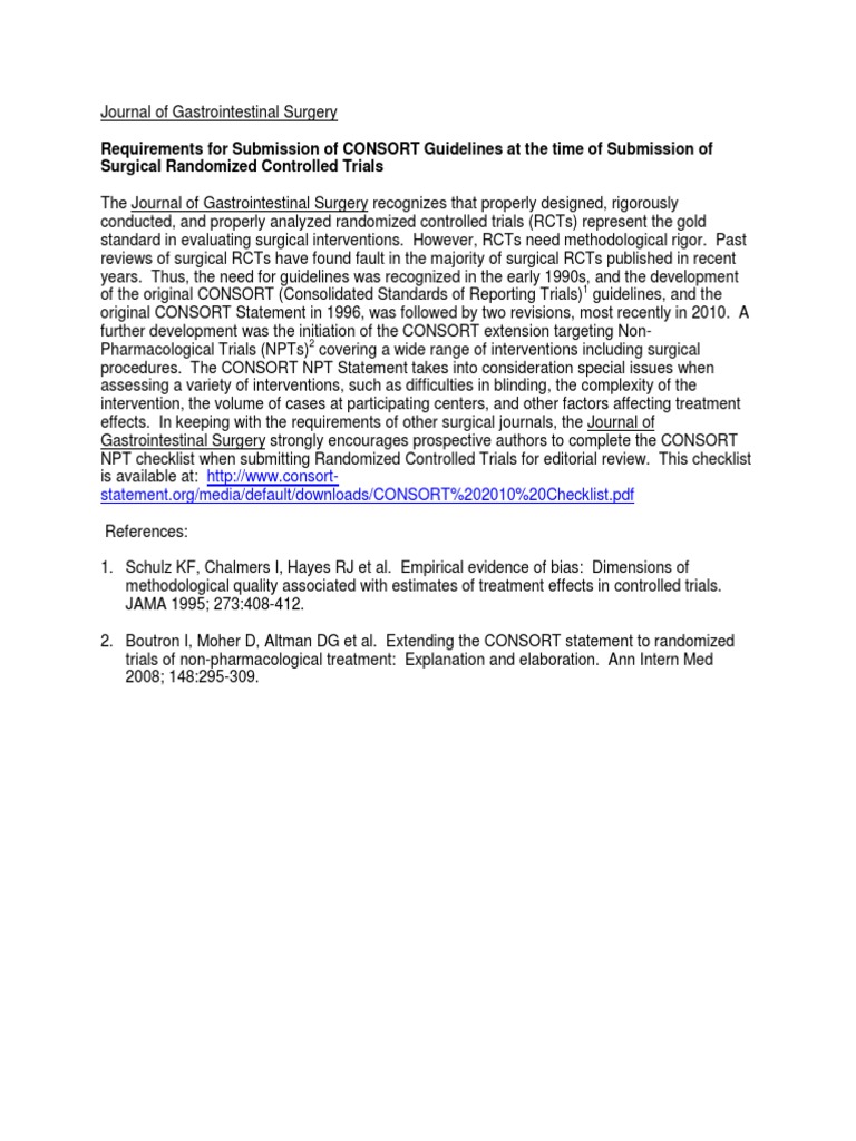 CONSORT Guidelines | PDF