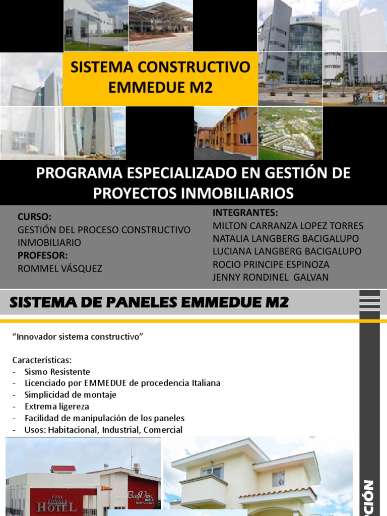 Sistema Constructivo Emmedue m2 | PDF | Hormigón | Aislamiento térmico