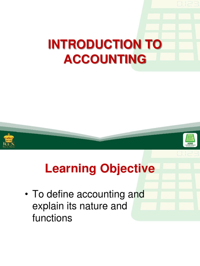 1 Introduction To Accounting | PDF | Business | Economies