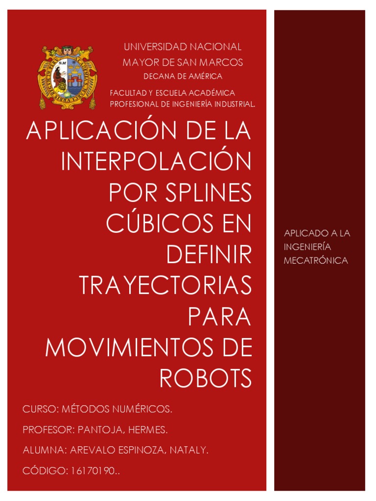 Splines Cúbicos en Robótica | PDF | Robótica | Spline (Matemáticas)