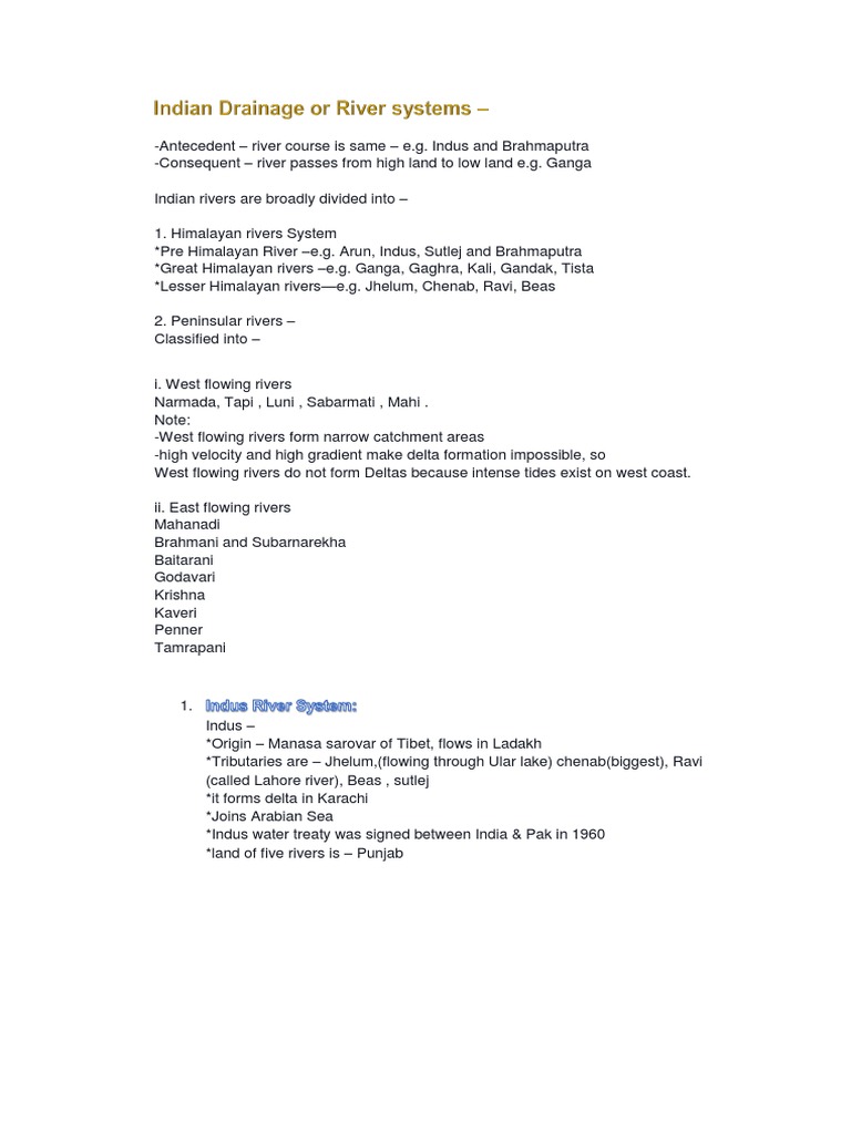 Indian River Systems and Other Geographical Facts PDF | PDF | Aquatic ...