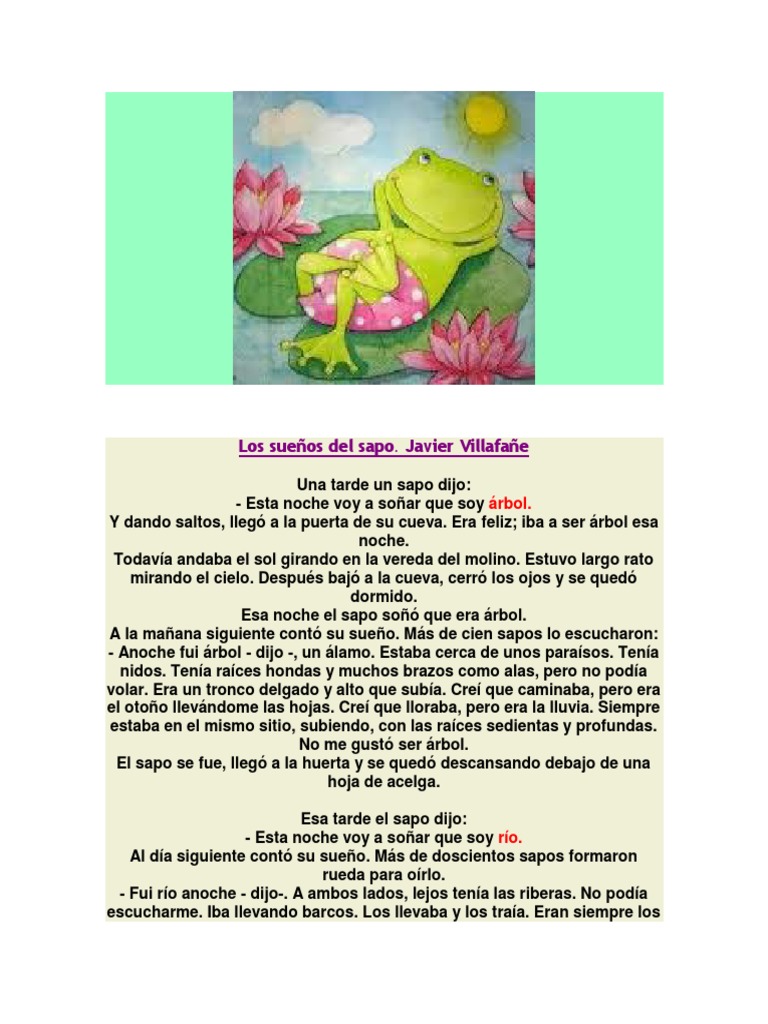 Los Sueños Del Sapo | Ocio | Naturaleza