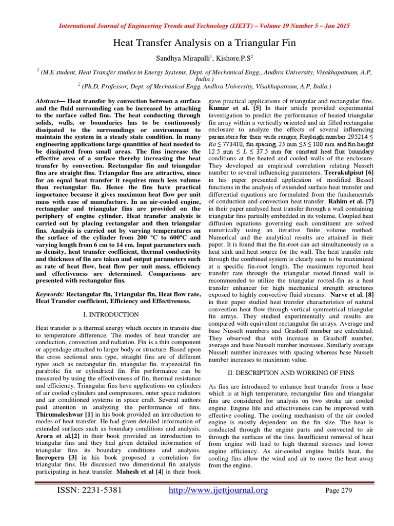 Heat Transfer Analysis On A Triangular Fin | PDF | Heat Transfer | Heat