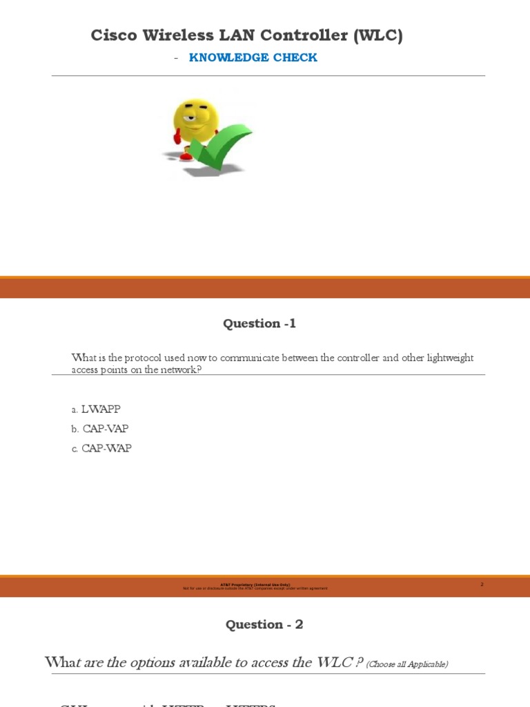Cisco WLC Knowledge Check - SC | PDF | Wireless Lan | Wi Fi
