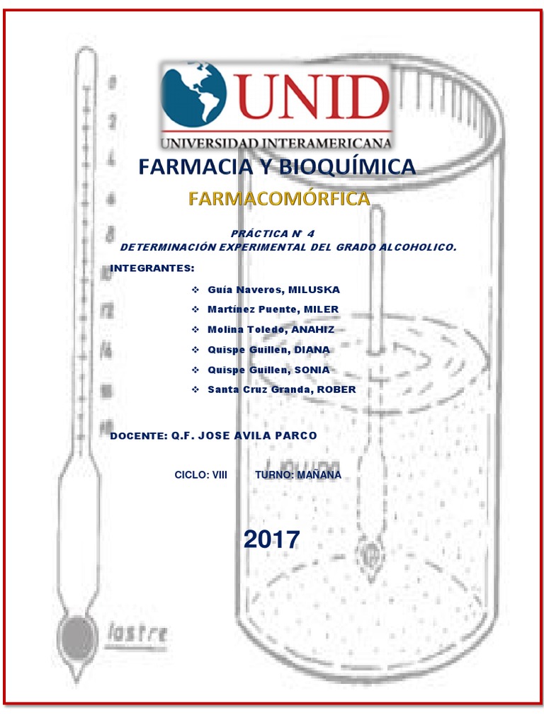 Determinación del Grado Alcohólico | PDF | Densidad | Concentración
