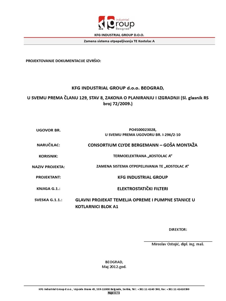 Naslovna Strana Projekta KFG G.1.1 | PDF