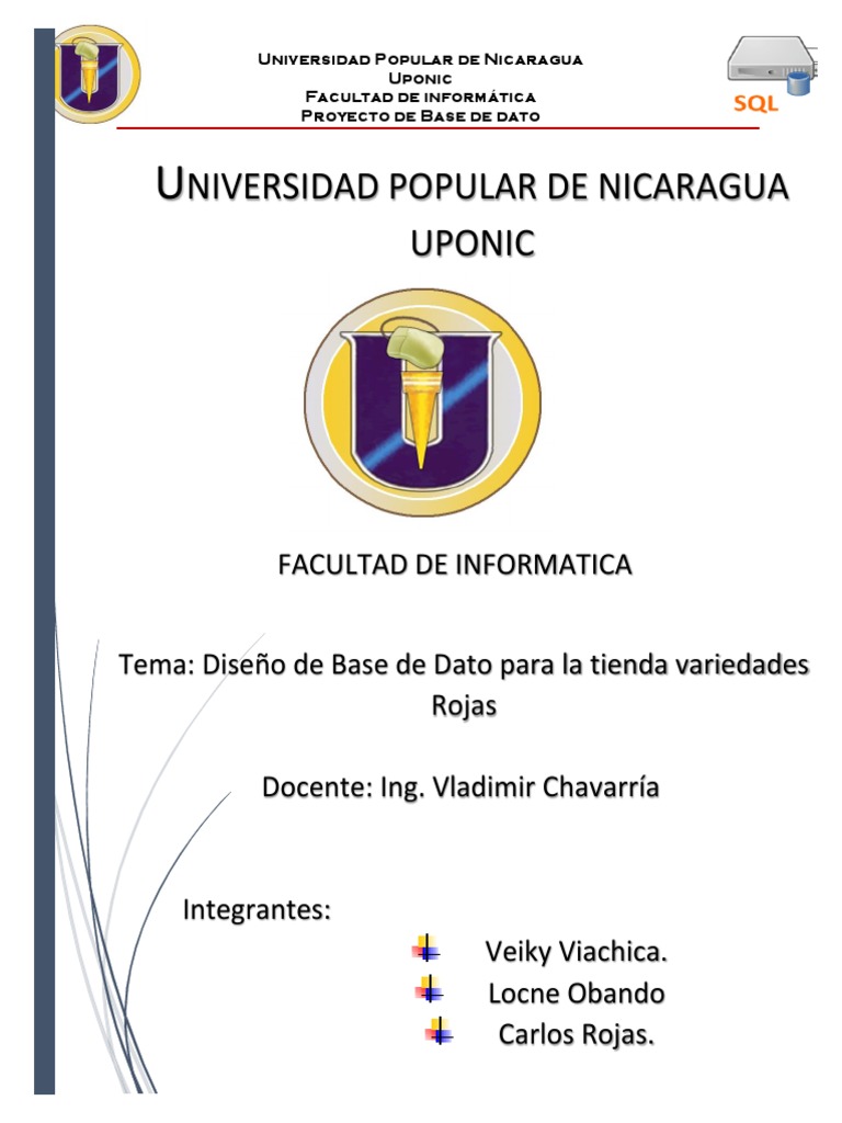 Proyecto de Base de Datos | PDF | SQL | Bases de datos