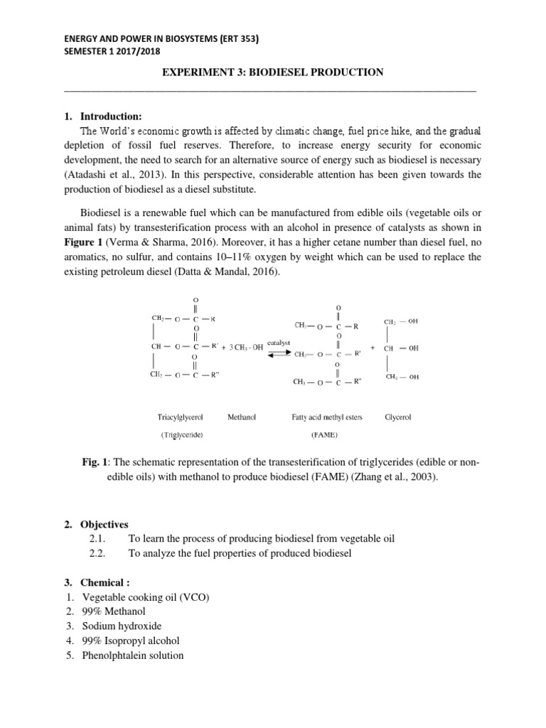Biodiesel 251017 Lab | PDF | Biodiesel | Sodium Hydroxide