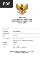 Contoh Rapor TK 2024 | PDF