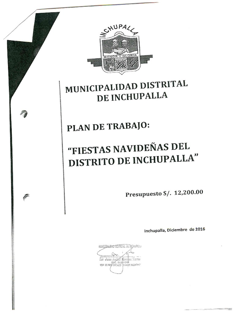 Plan de Trabajo Navidad | PDF