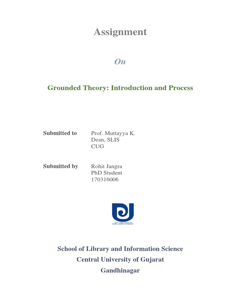 Rohit Assignment Grounded Theory | PDF | Science | Epistemology