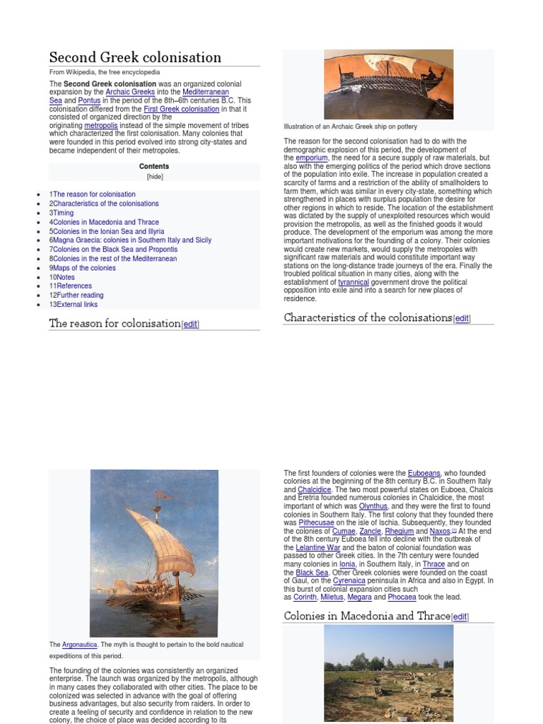 Greek Colonization Wiki | Ancient Greece | Greece