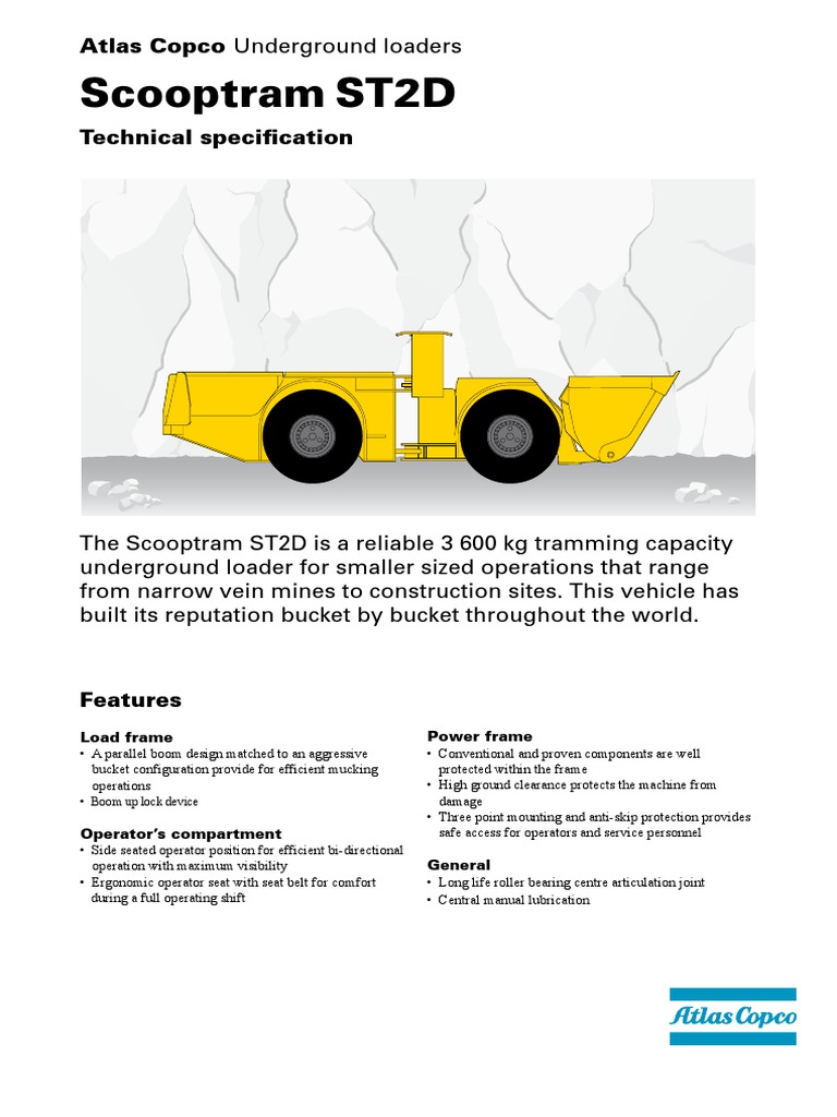 Scooptram ST2D | PDF | Loader (Equipment) | Transmission (Mechanics)