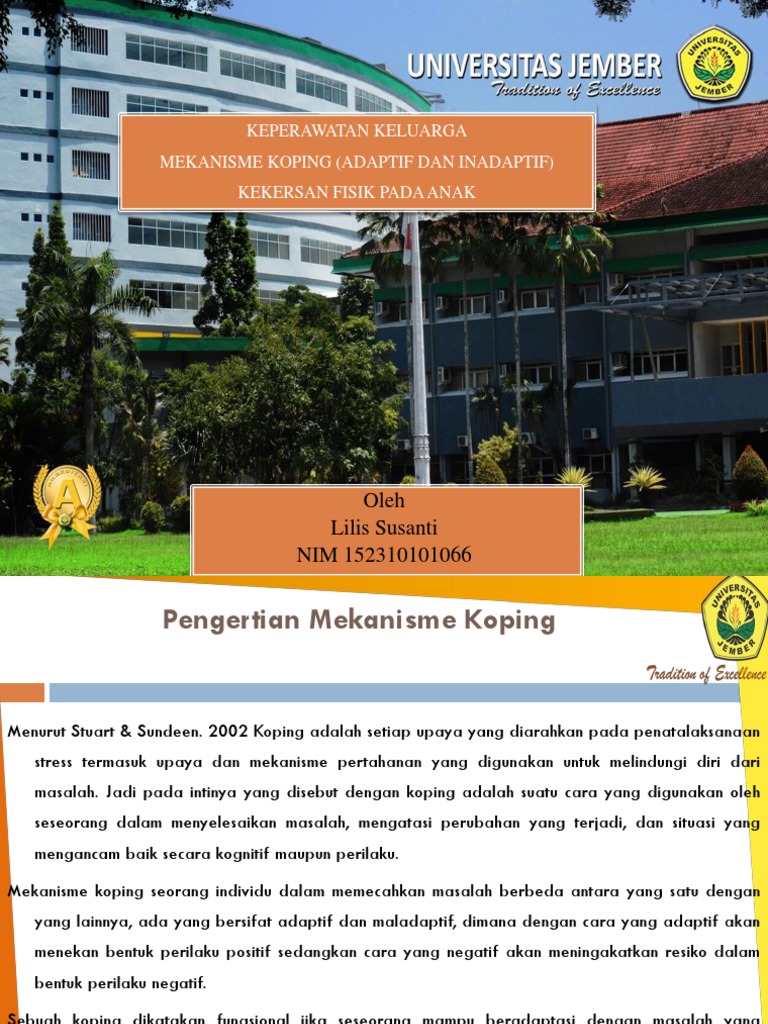 Mekanisme Koping Keluarga (Adaptif Dan Inadaptif) Kekerasan Fisik Pada ...