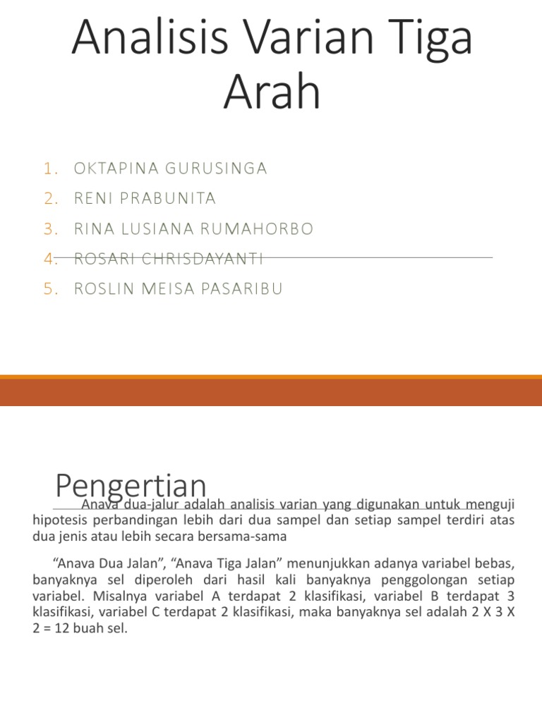 Analisis Tiga Arah | PDF