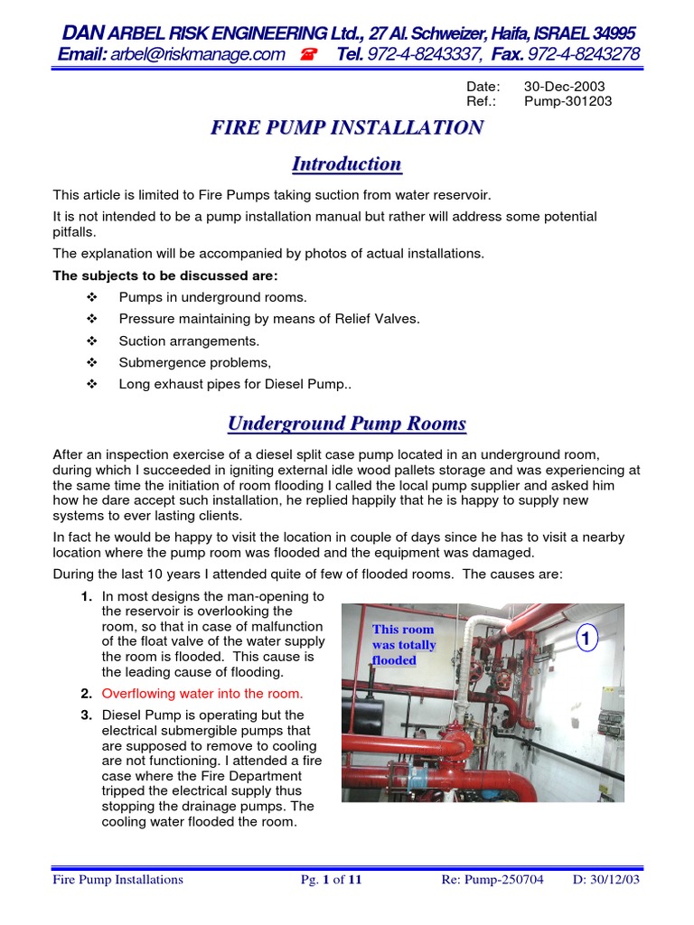 279585766-installation-of-fire-pump.pdf | Pump | Pumping Station